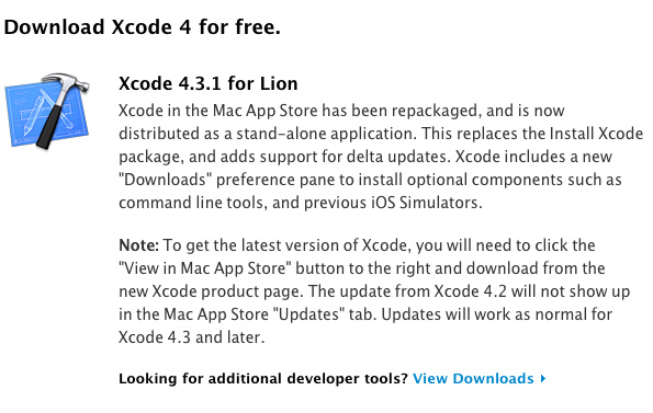 Xcode 4.3.1 download woes-2 – Vigyaan